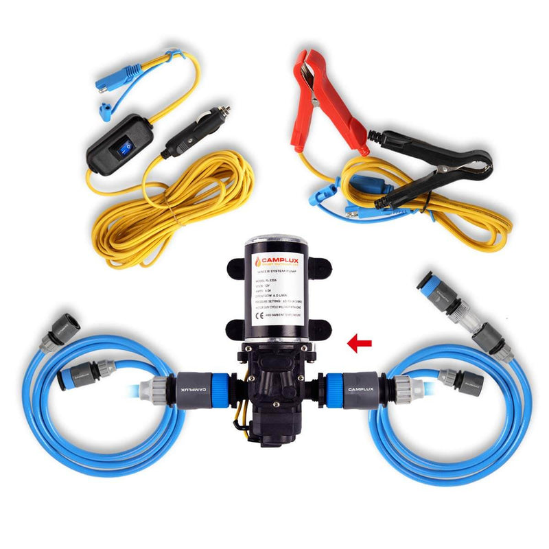 Home Camplux 12V Complete Portable Water Pump Pack - All In One